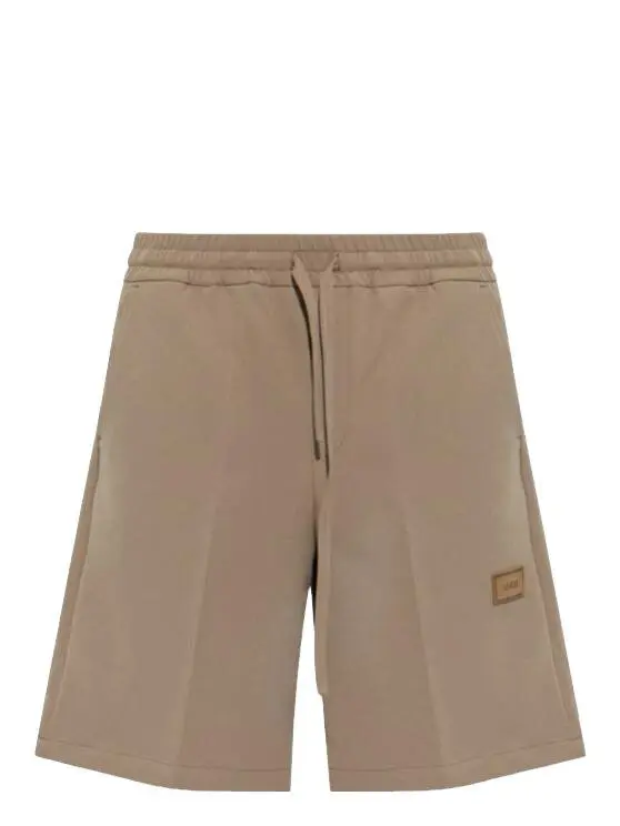 Amiri Elasticated Drawstring Shorts With Letter Detail - Brown