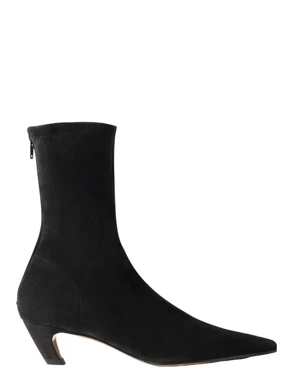 Khaite Suede Ankle Boots - Black