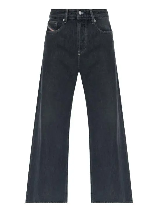 DIESEL® Belt-loop Wide-leg Jeans - Black