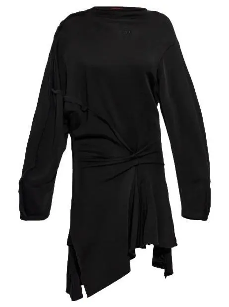 DIESEL® Long-sleeved Asymmetrical Dress - Black