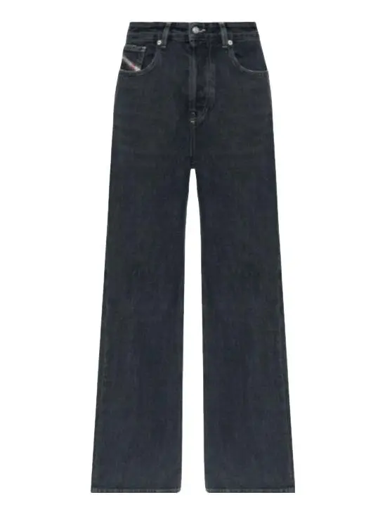 DIESEL® 1996 D Sire Logo Patch Jeans - Black
