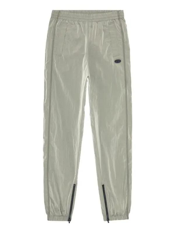 DIESEL® P-anok Crinkle Effect Track Pants - Light Grey