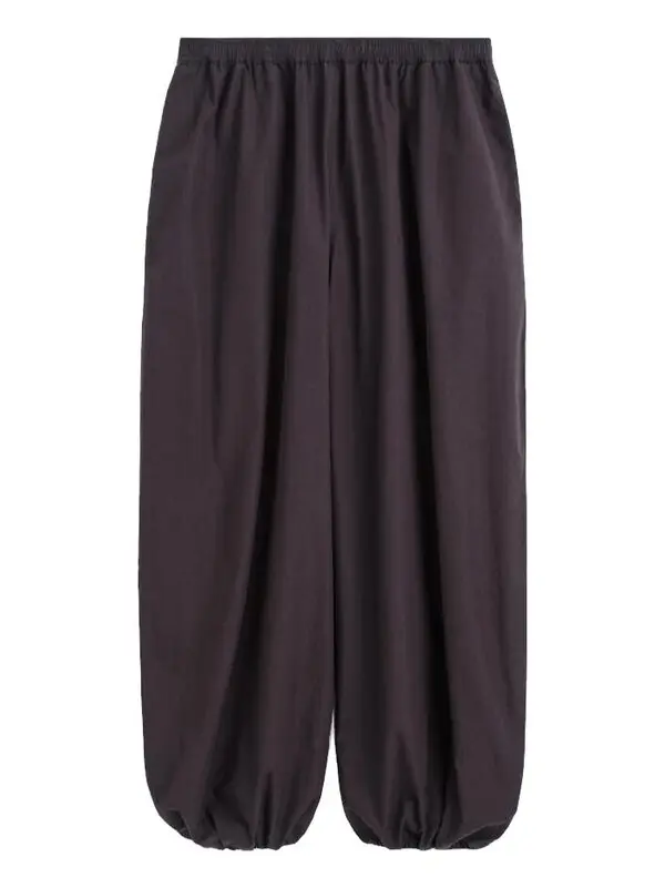 Cos Fluid Cotton Balloon Pants - Brown