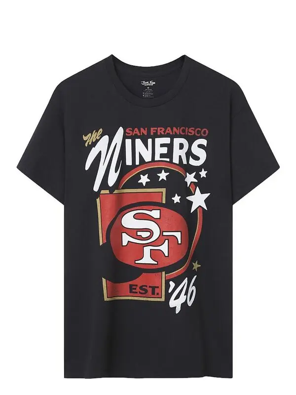 Junk Food Clothing San Francisco 49ers Star Power Graphic Tee - Black