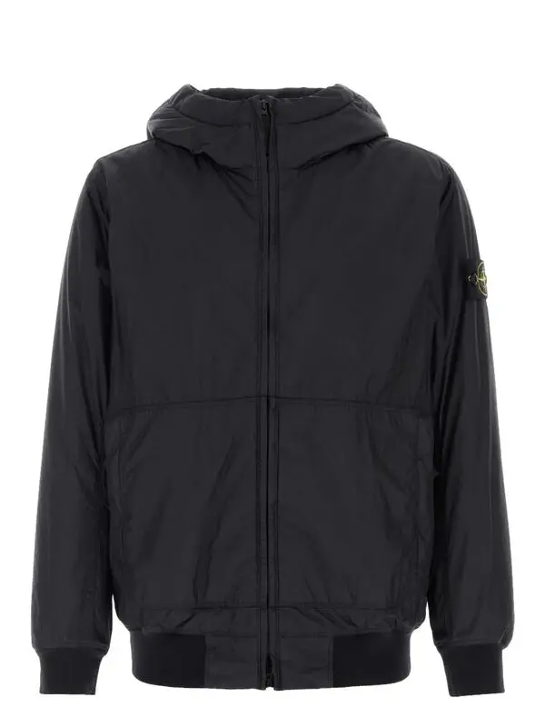 Stone Island Logo Nylon Blouson Jacket - Blue