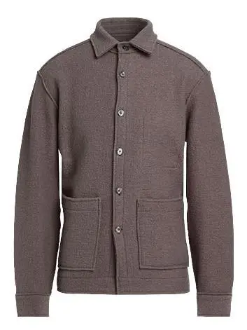 XACUS Virgin Wool Bouclé Overshirt - Grey