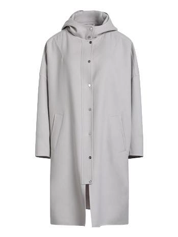 Herno Overcoat & Trench Coat In Virgin Wool And Polyester - Light Grey