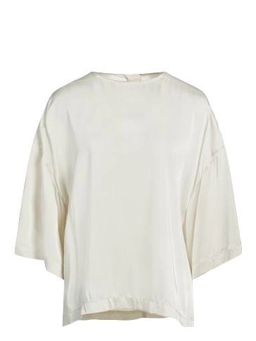 Rick Owens Acetate And Viscose Crewneck Top - Cream