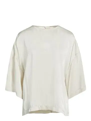 Rick Owens Cream Acetate And Viscose Satin Top - White