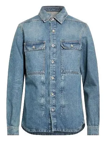 Rick Owens Denim Shirt Size Cotton - Blue