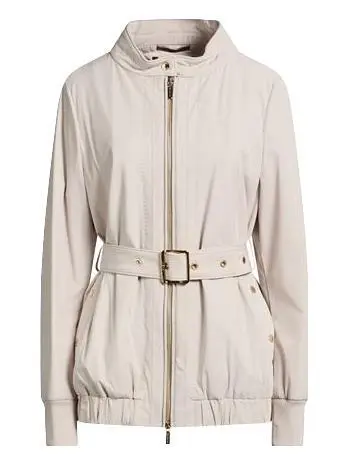 MOORER Belted Zip-up Jacket - Beige