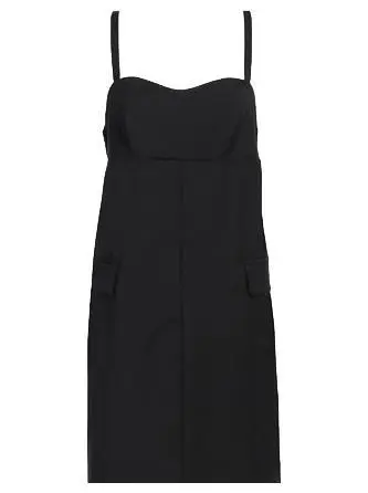 8PM Mini Dress With Deep Neckline - Black