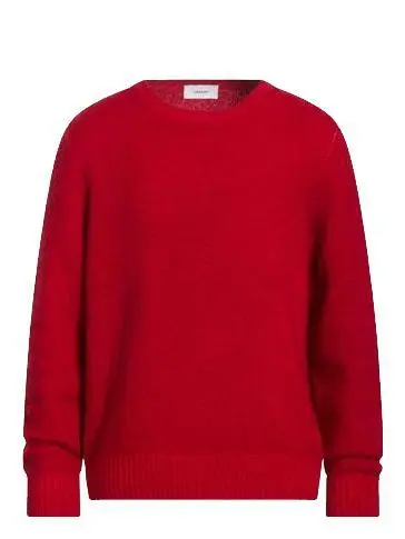 LARDINI Baby Alpaca Wool, Polyamide, And Wool Crewneck Sweater - Red