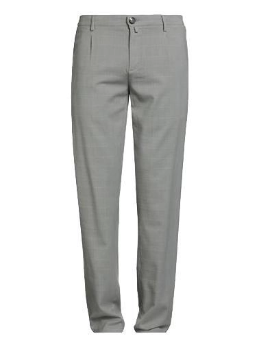JACOB COHЁN Military Glen Plaid Tapered Leg Pants - Grey