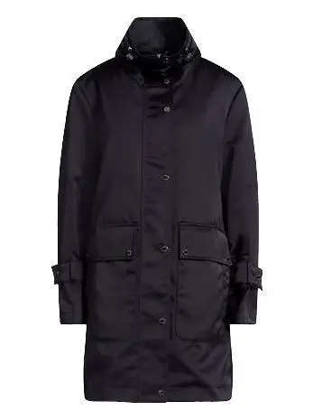 MOORER Midnight Polyester Overcoat & Trench Coat - Blue