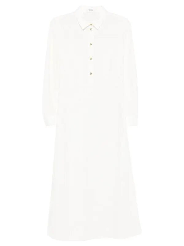 Celine Crochet Cotton Long Dress - Multicolor