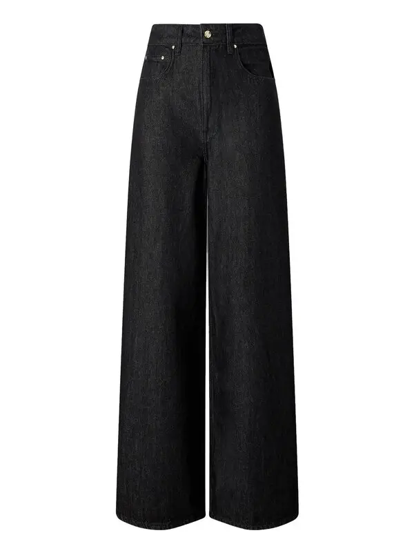 Ossou The Slick High-rise Wide-leg Jeans - Gray