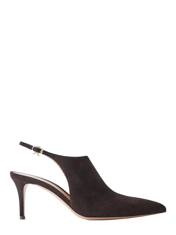 GIANVITO ROSSI Suede Pumps - Brown