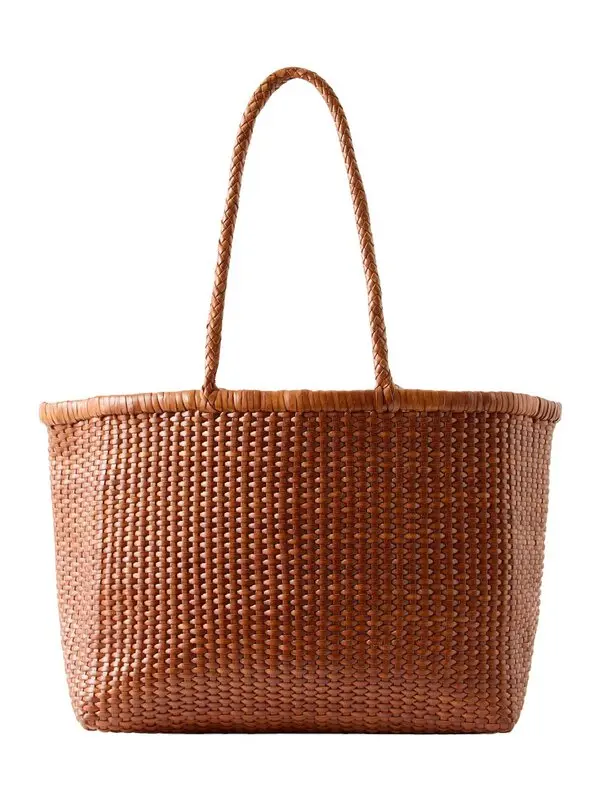 Dragon Diffusion B Weave Leather Tote - Brown