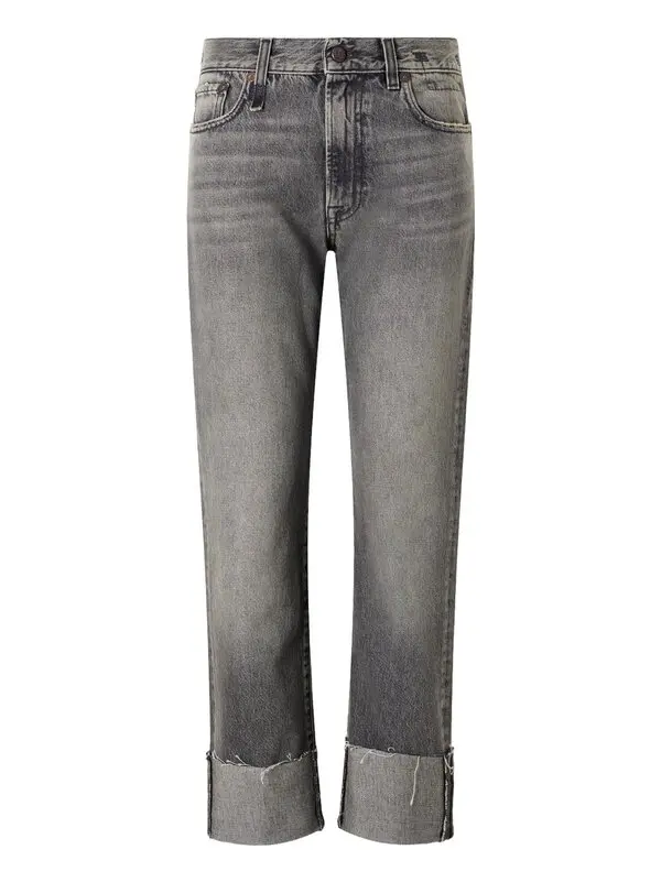 R13 Romeo Cropped Flare Jeans - Blue