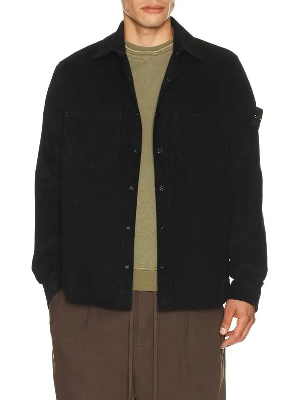 Stone Island Long Sleeve Shirts - Black