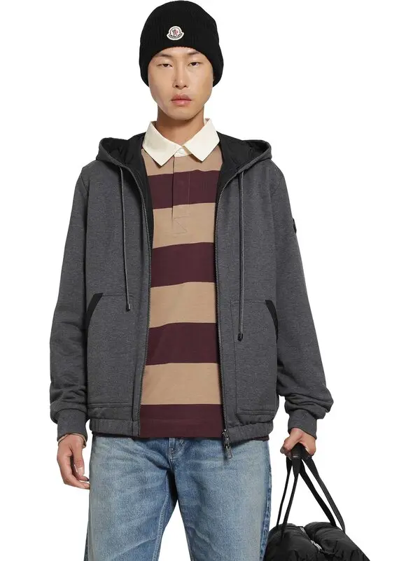 Moncler Reversible Zip-up Hooded Jacket - Grey