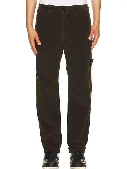 Stone Island Straight Corduroy Trousers - Coal Grey
