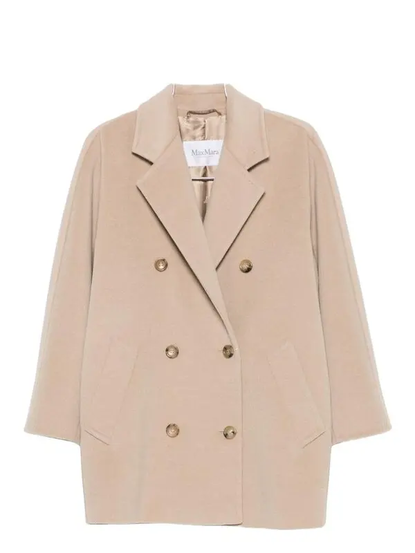 Max Mara Double-breasted Textured Coat - Multicolor