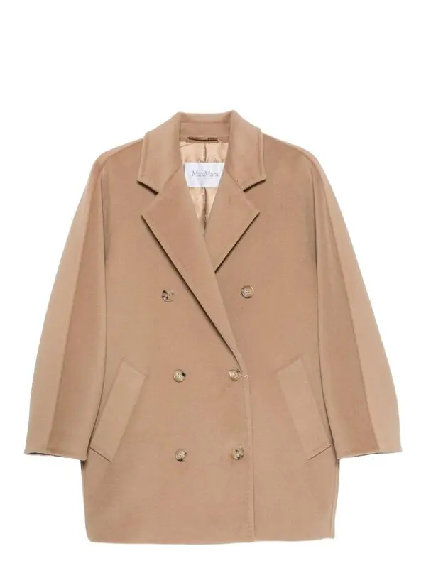 Max Mara Double-breasted Felted Coat - Multicolor