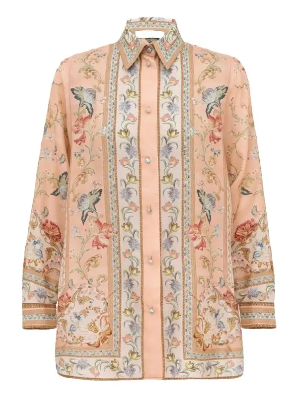 Zimmermann Roselight Silk Shirt - Multicolor