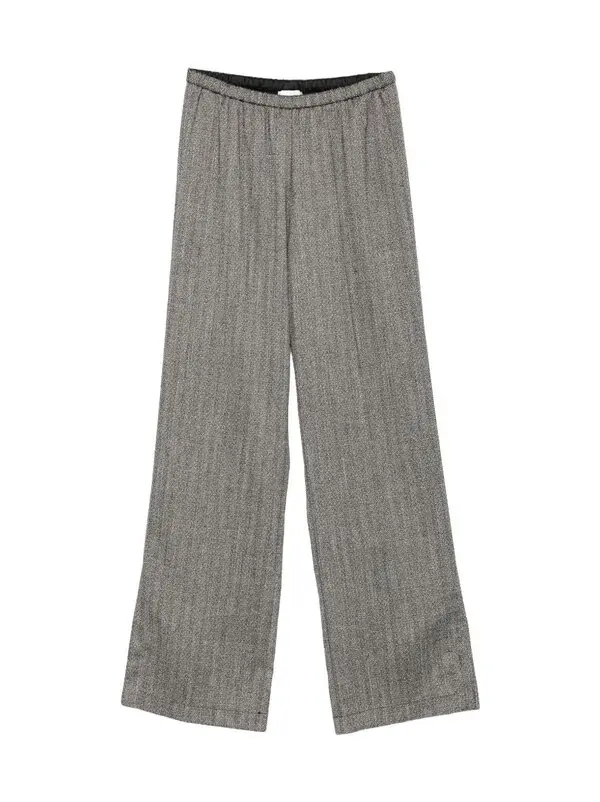 FORTE_FORTE Chevron Pattern Wide Leg Trousers - Multicolor