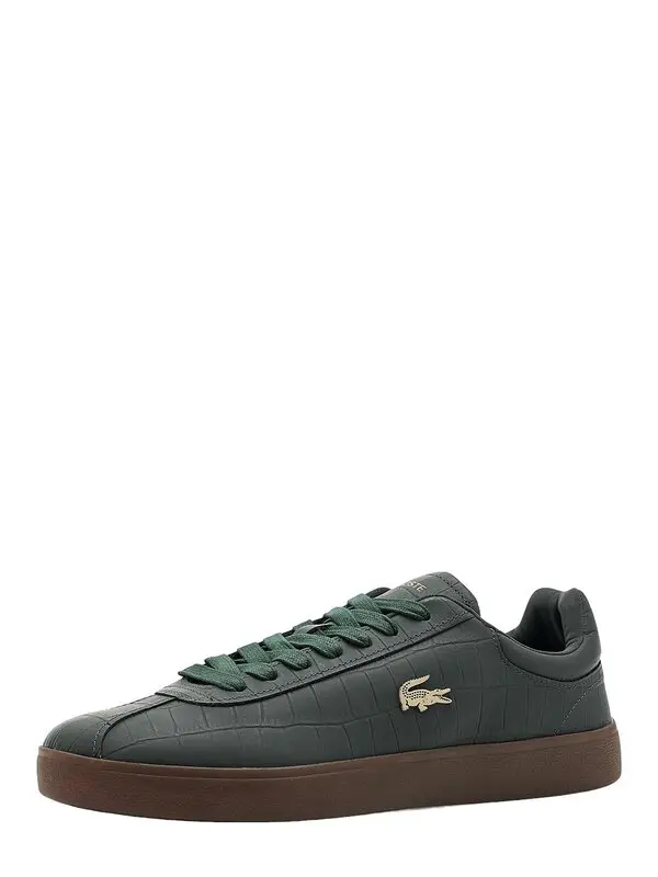 Lacoste Baseshot Leather Croc Effect Sneakers - Green