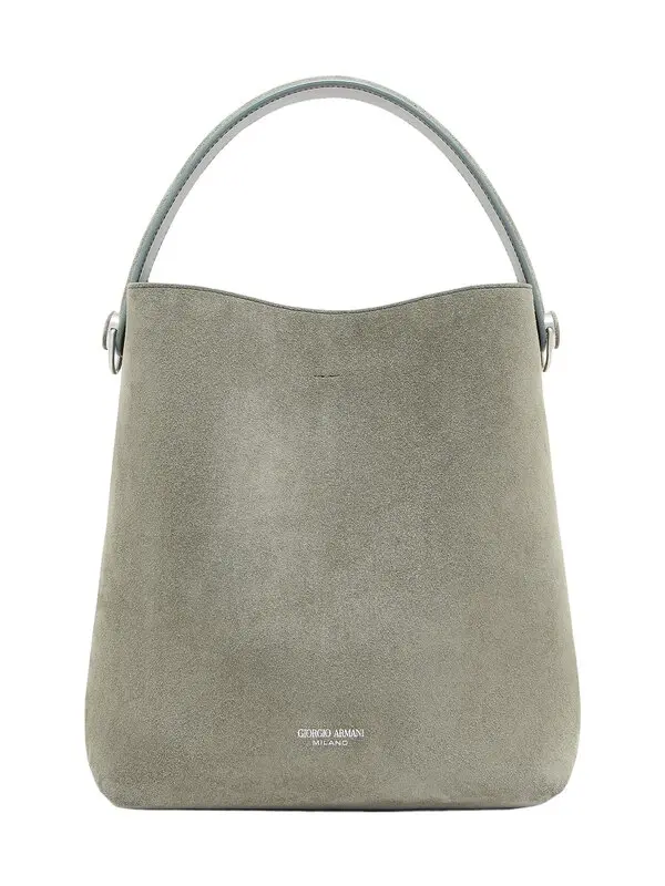 Giorgio Armani Split Leather Shoulder Bag - Green