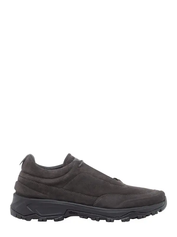 Giorgio Armani Suede And Leather Lace-up Sneakers - Brown