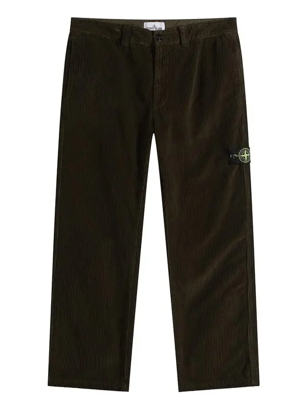 Stone Island Organic Cotton Corduroy Trousers - Charcoal