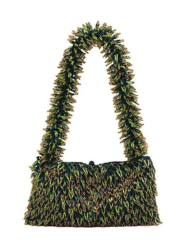 SAC DE SOUL Beaded Shoulder Bag - Green
