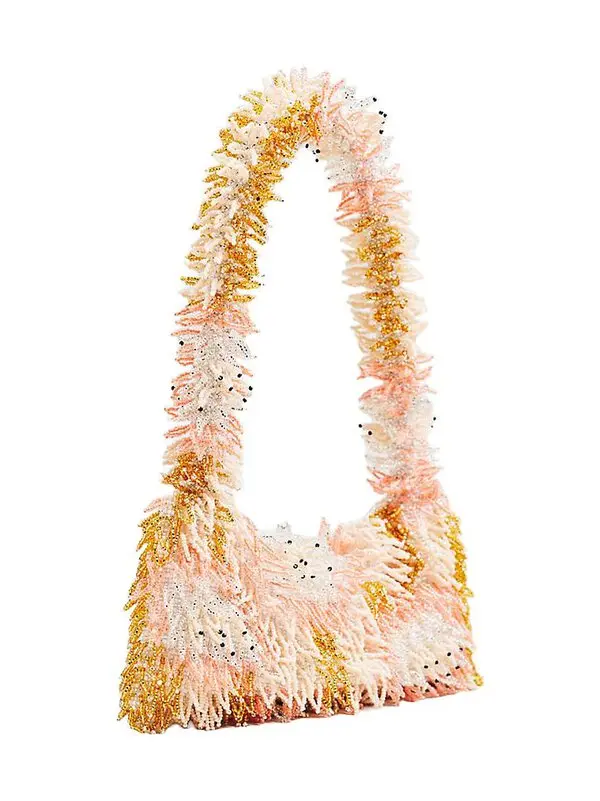 SAC DE SOUL Beaded Shoulder Bag - Pink Pattern