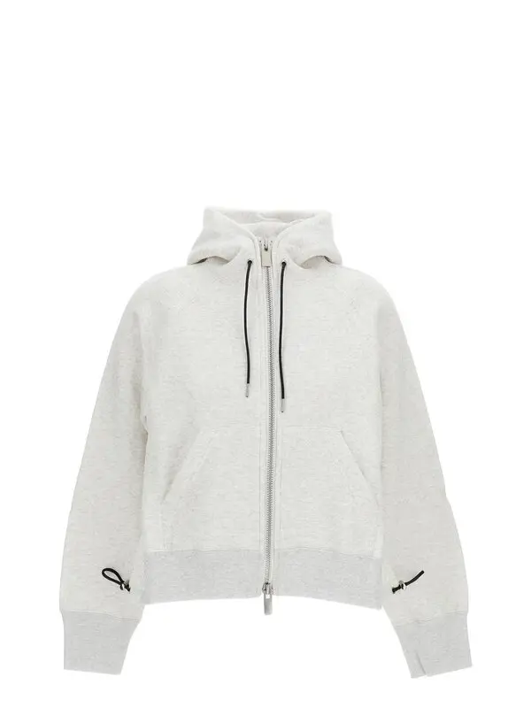Sacai Cotton Jersey Hoodie - White