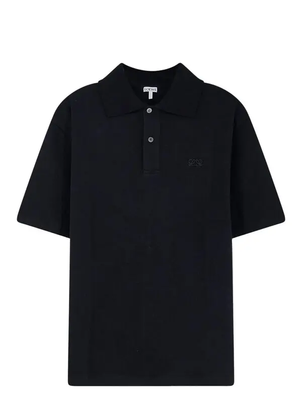 Loewe Cotton Polo Shirt - Black