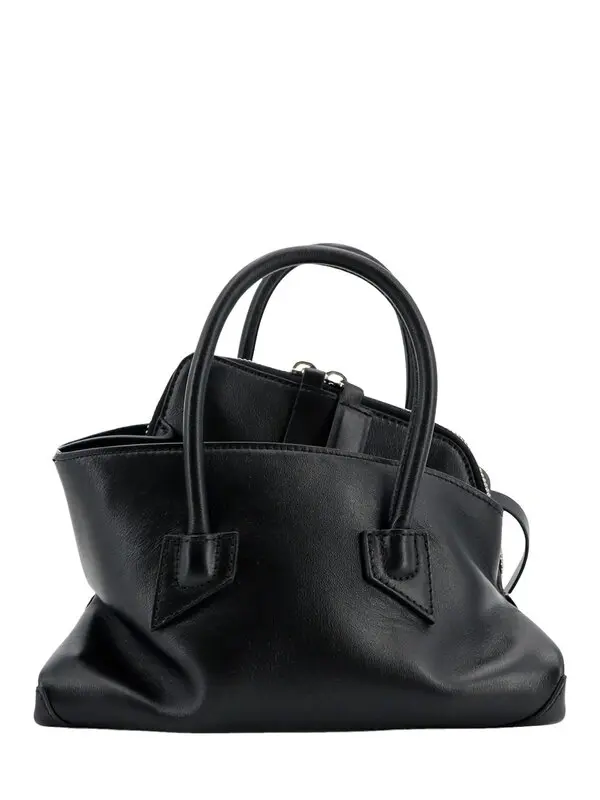 Attico La Passeggiata Mini Leather Handbag - Black