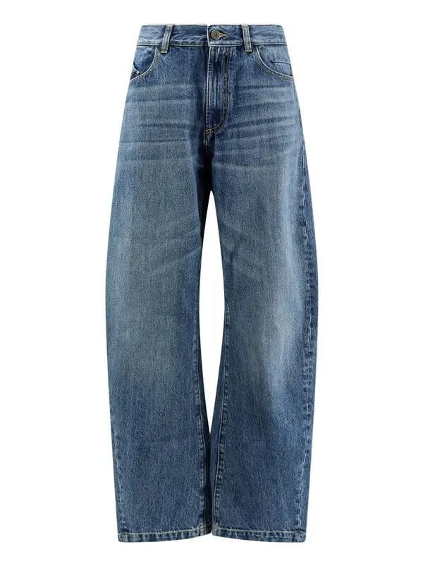 Attico Barrel Fit Denim Jeans - Blue