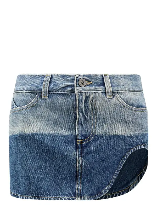 Attico Denim Mini Skirt - Blue