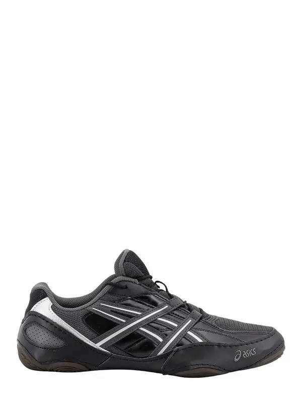 Asics Hypersync Mesh And Leather Sneakers - Black