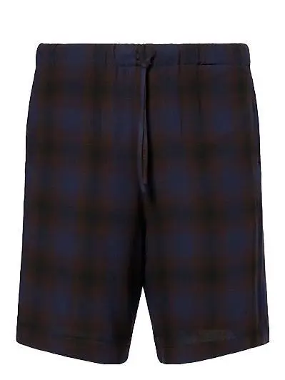 Dries Van Noten Checked Woven Shorts - Brown