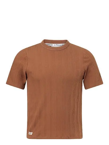 PERCIVAL Leon Slim Ribbed Cotton-jersey T-shirt - Brown