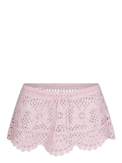 SKIMS Cotton Crochet Mini Skirt - Cherry Blossom
