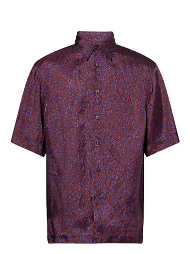 Dries Van Noten Cassidye Floral-print Satin Shirt - Red