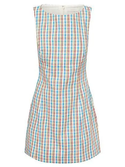 Faithfull The Brand Lydie Checked Cotton-blend Mini Dress - Check