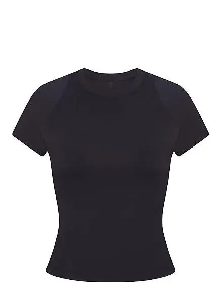 NIKESKIMS Skims Airy Baby Jersey T-shirt - Obsidian