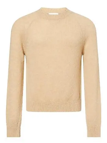 Dries Van Noten Crew Neck Alpaca-blend Jumper - Ecru